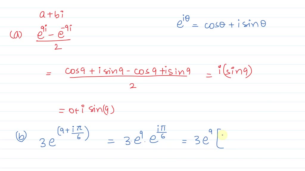SOLVED: point) Write each of the given numbers in the form @ + bi : edi ... SOLVED: point) Write each of the given numbers in the form @ + bi : edi ...