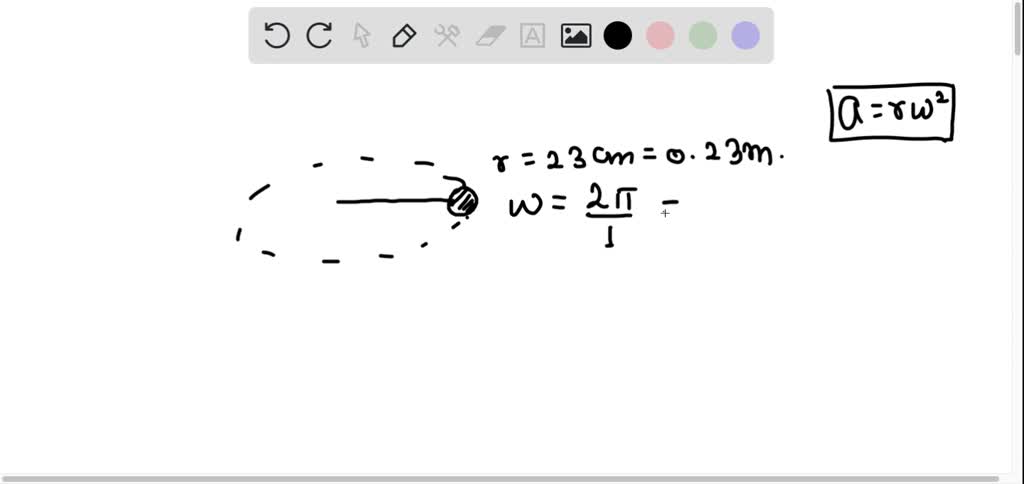 SOLVED: A ball, attached to the end of a horizontal cord, is revolved in a circle of radius 23 ...
