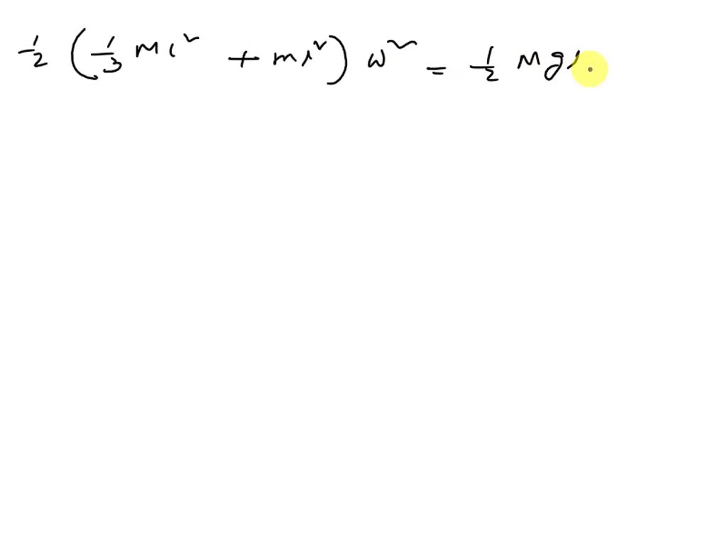SOLVED: A thin rod of mass M and length l hangs from a pivot at its ...