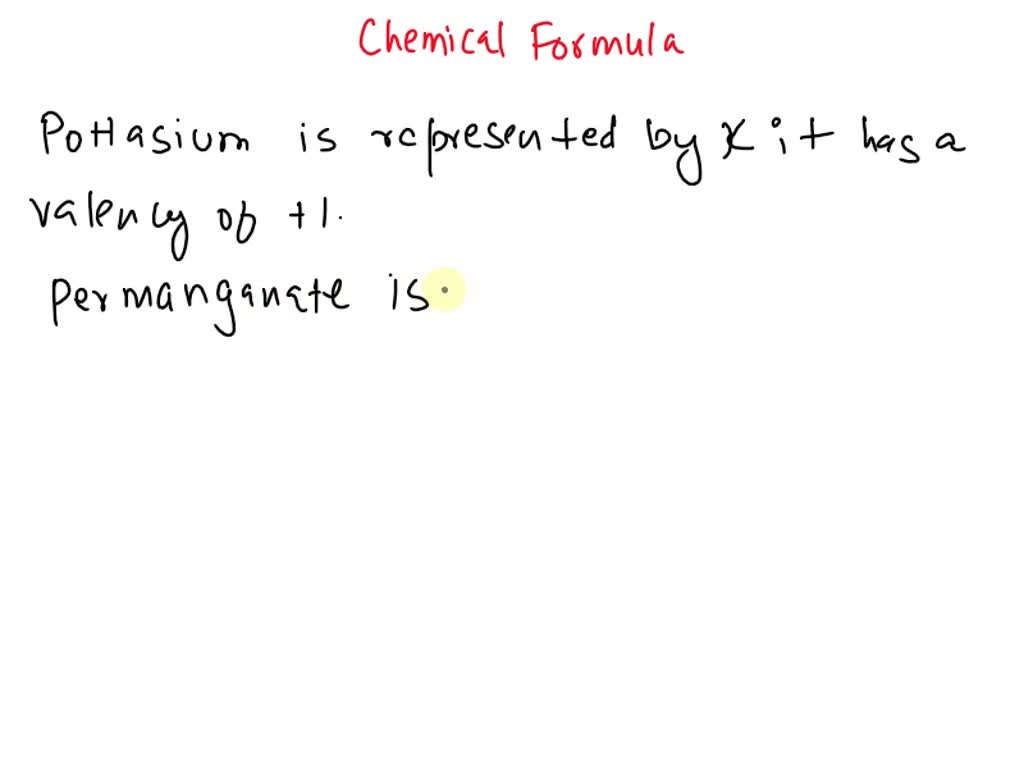 A solution of potassium permanganate is treated with an excess of ...