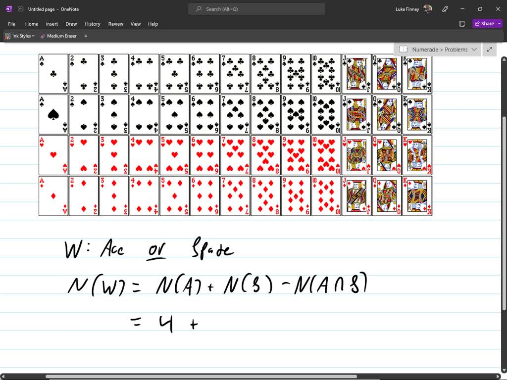 SOLVED: A card is drawn randomly from a deck of ordinary playing cards ...