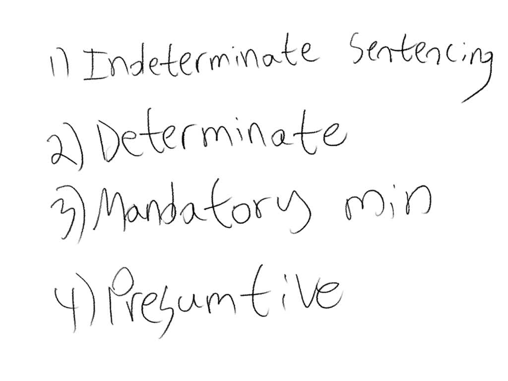 Explain the differences between indeterminate sentencing and the ...
