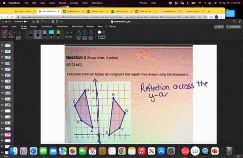 determine if the wo figures are congruent and explain your answer using transformations source ...