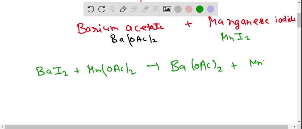 SOLVED: Does a reaction occur when aqueous solutions of barium iodide ...