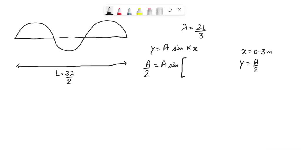 SOLVED: Q4. third harmonic standing wave pattern, The amplitude at a A ...