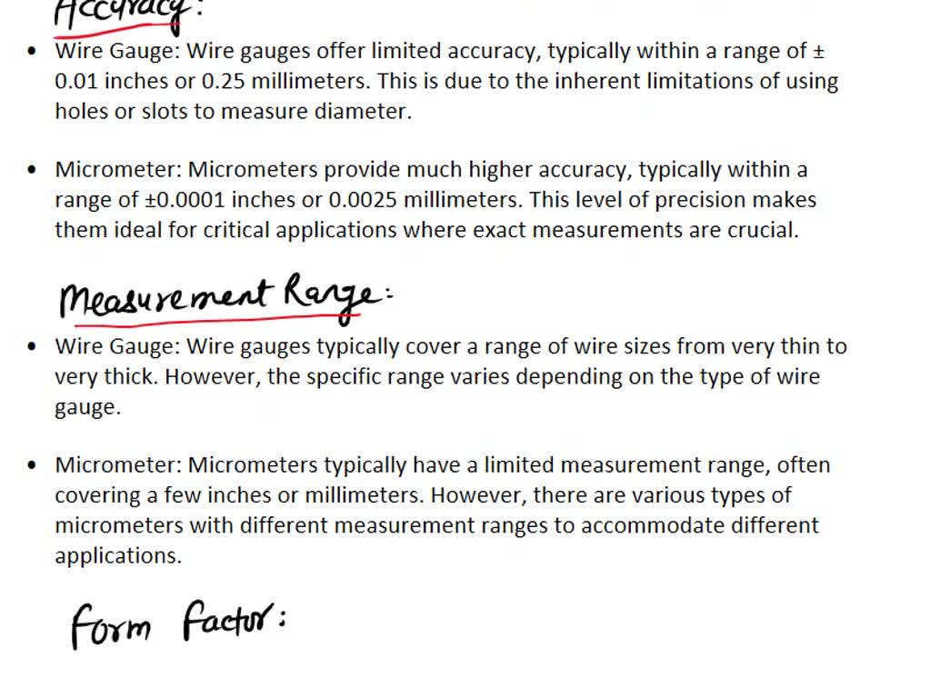 SOLVED: 12. Distinguish the difference between Wire Gauge and ...