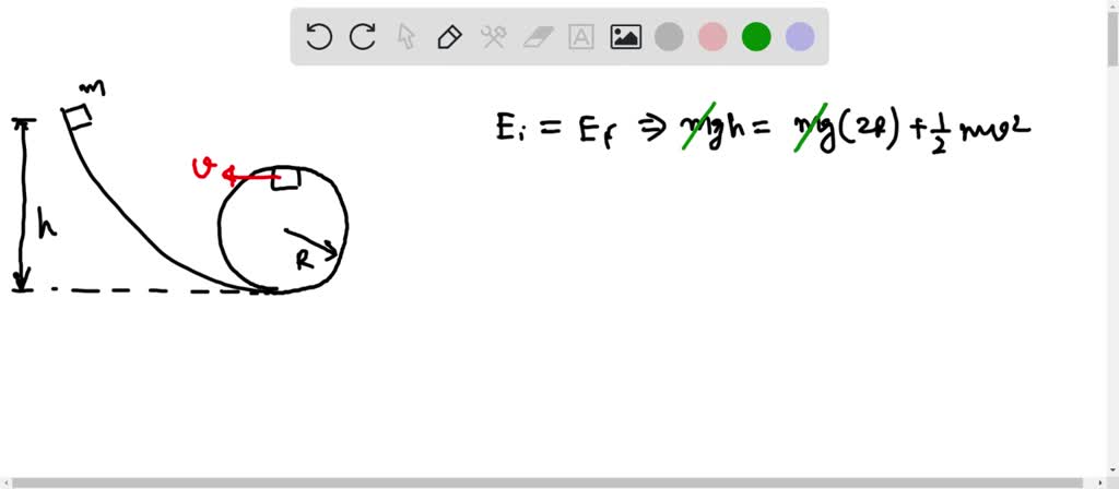 SOLVED: 'A small block of mass m iS released from rest at the top of a frictionless track and ...