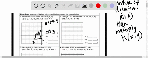 Directions: Graph and label each figure and its image under...