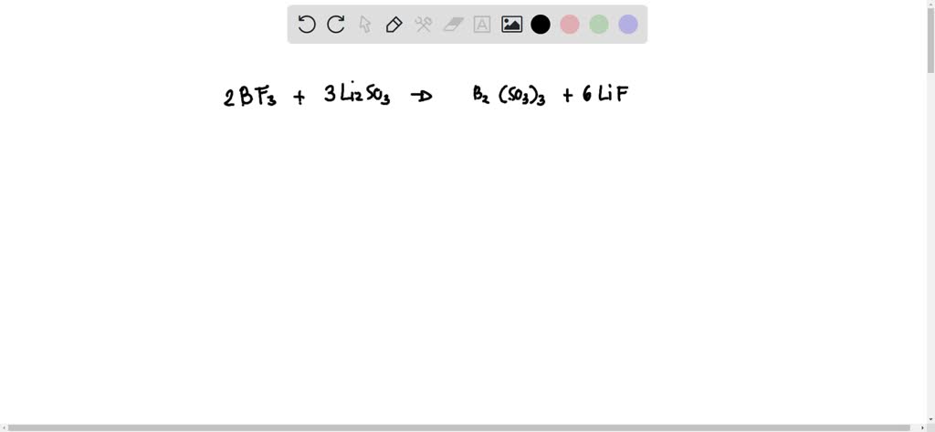 SOLVED: An unbalanced chemical equation for the reaction of boron ...