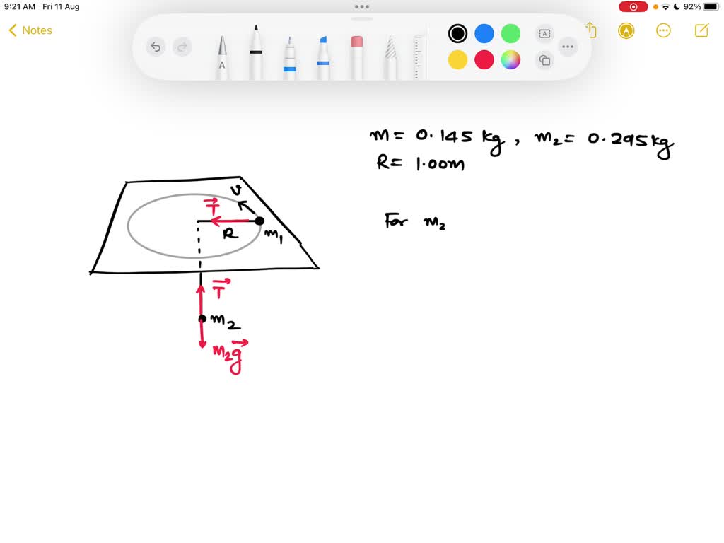 SOLVED: 'An object of mass mp 0.145 kg undergoes uniform circular motion. It is connected by a ...