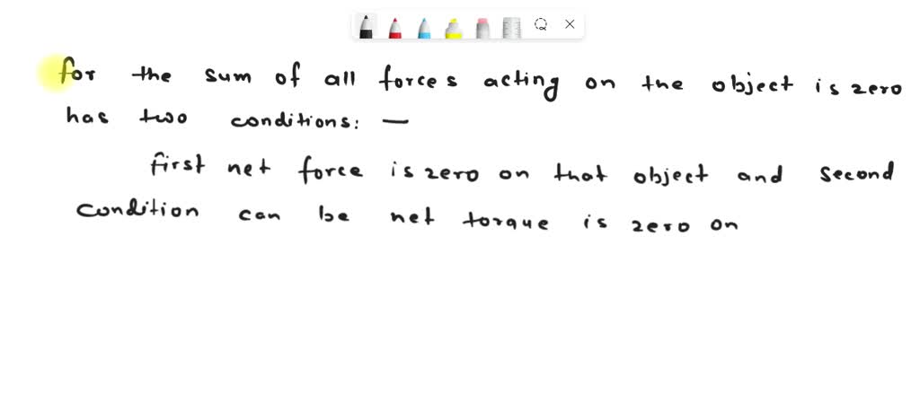 Solved The Sum Of All Forces Acting On The Object Is Zero Which Is The