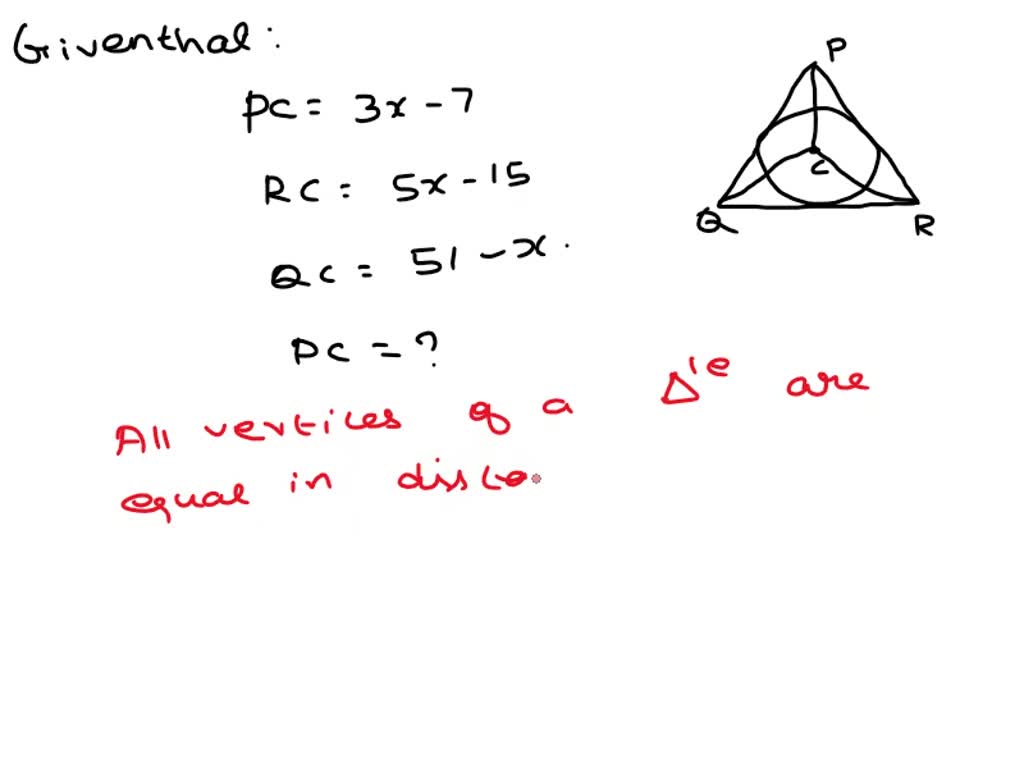 In triangle DEF, CG = (x + 5) units and DG = (3x – 2). What is DG?