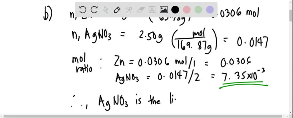 SOLVED: A strip of zinc metal having a mass of 2.00 g is placed in an ...