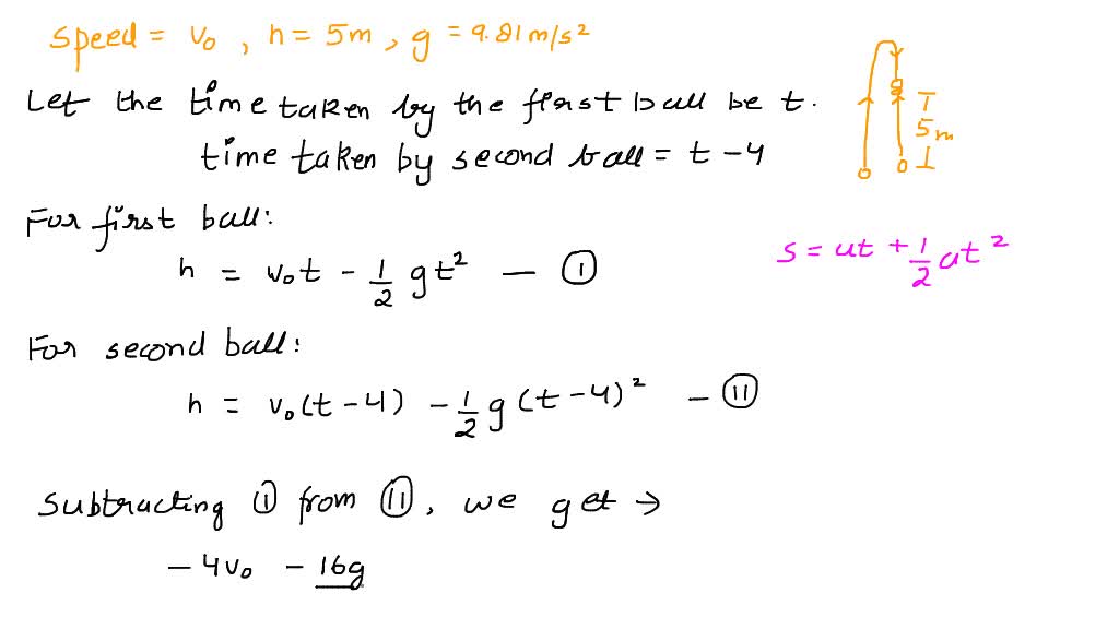 SOLVED: You throw a ball straight upward into the air with speed ????0 ...