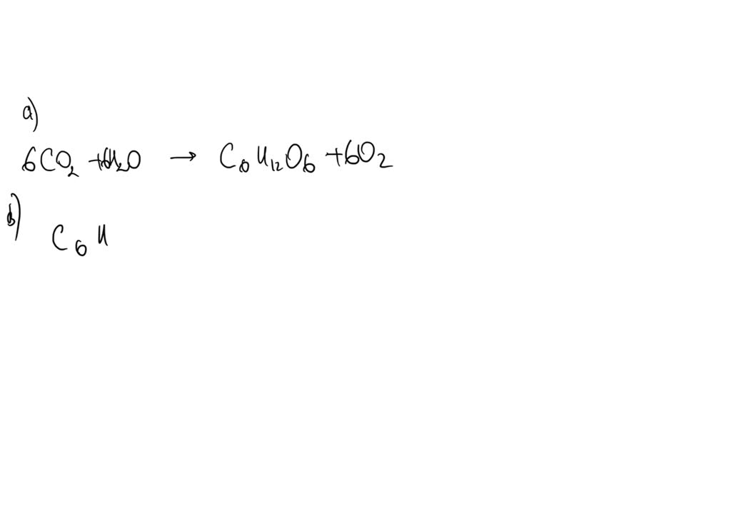 SOLVED: 1. A) photosynthesis involves the combination of CO2 with H2O in the presence of ...