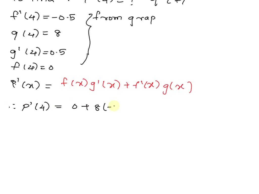 Solved Use The Graph Of F And G Px Fxgx Flx Qx G Maple Generated Plot A Find P
