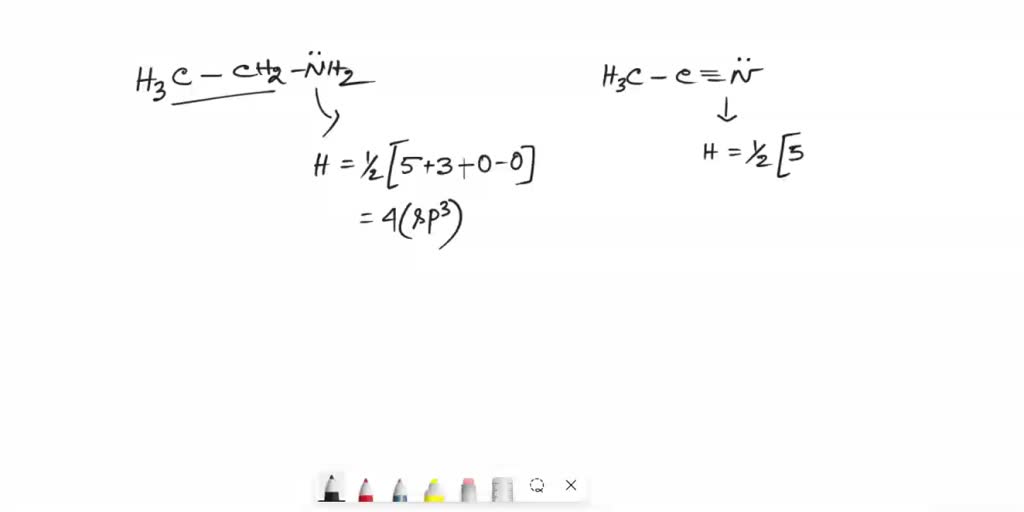 SOLVED: Ethylamine (H3CCH2NH2) and acetonitrile (H3CCN) both have lone ...