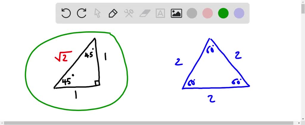 SOLVED: Draw and label each of the two special triangles.