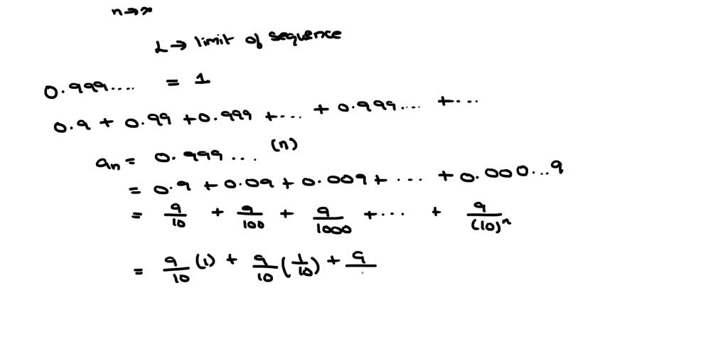 SOLVED: Please define the limit of a sequence and use the definition to ...