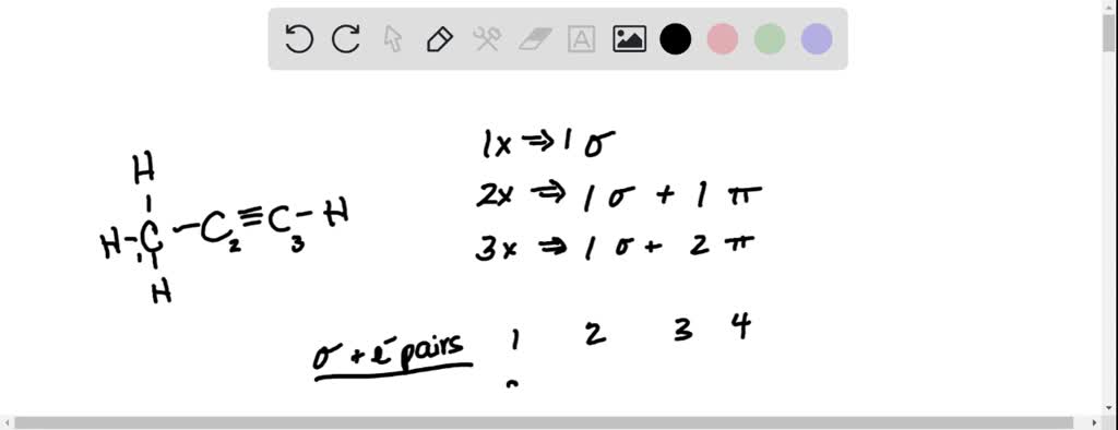 SOLVED: 'Answer the questions below about the highlighted atom in this Lewis structure: A-C=CECH ...