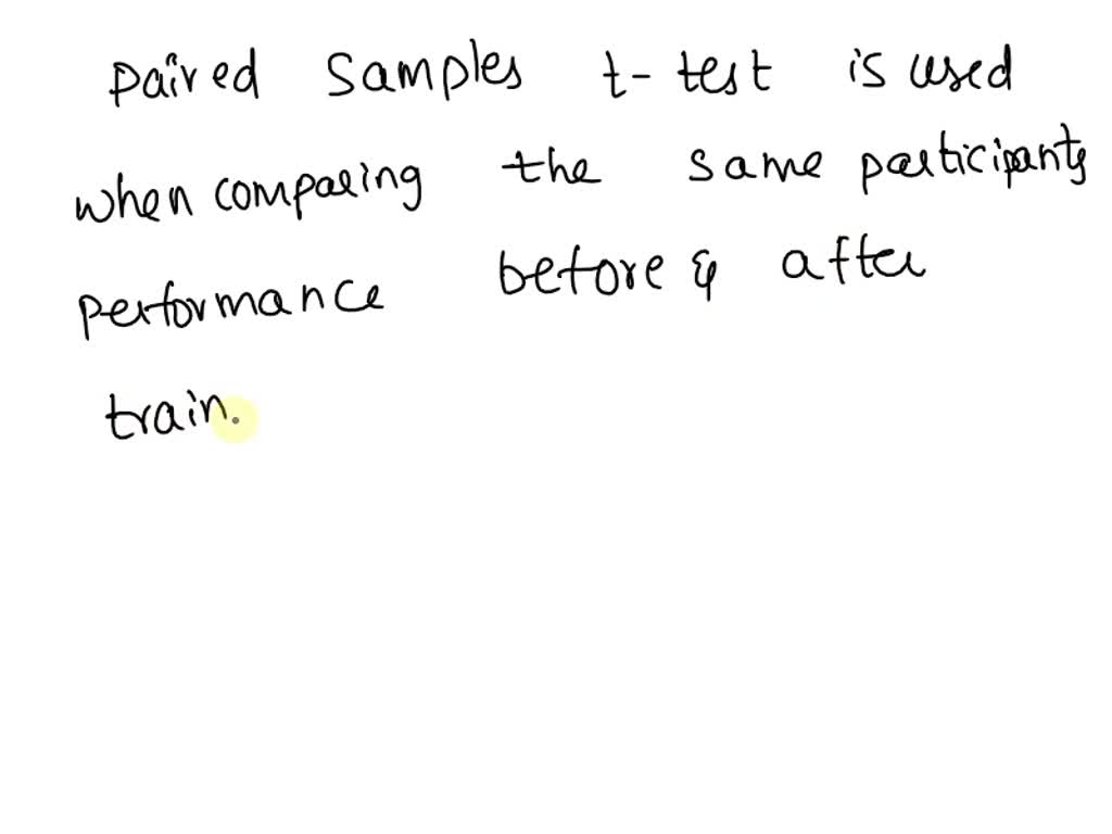 SOLVED: 2 1 point When is it appropriate to use a paired t-test? O When ... SOLVED: 2 1 point When is it appropriate to use a paired t-test? O When ...