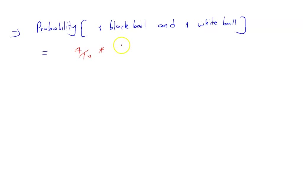 SOLVED: An urn contains 4 black balls and 6 white balls. What is the ...