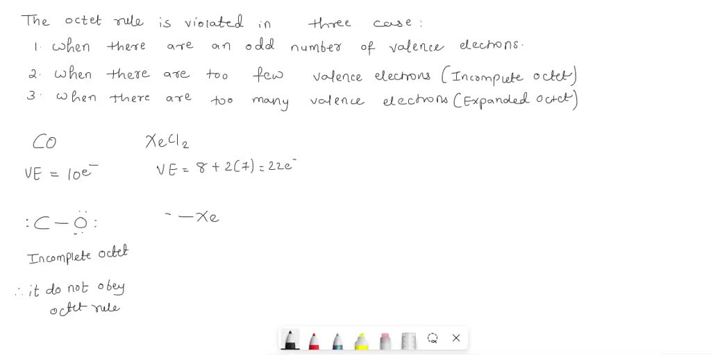 SOLVED: Consider the following four molecules. Which of these satisfy ...