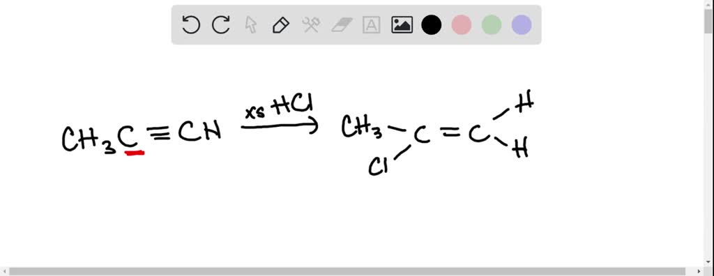 SOLVED: 2) What is the major product of the following reaction? HCI + CH3C=CH + excess Cl2 CH3C ...
