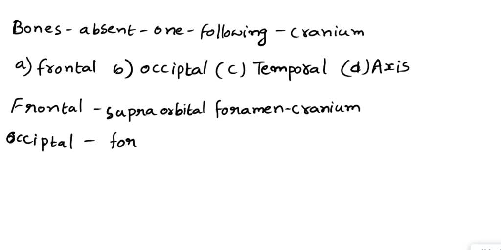 SOLVED: Which of the following bones possesses the mastoid process? a ...