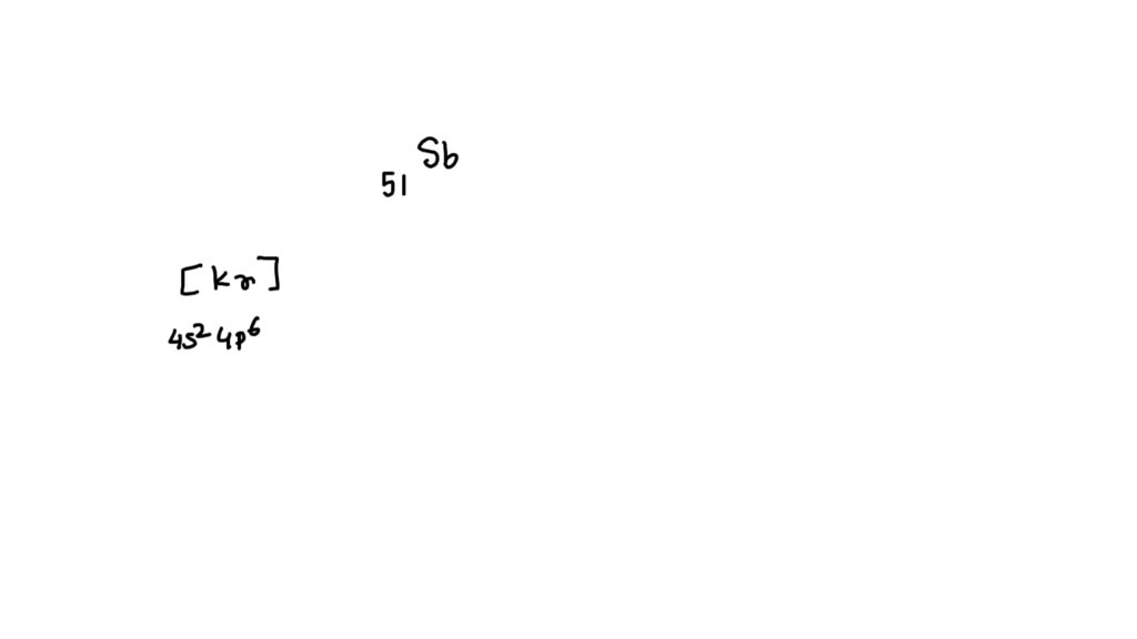 SOLVED: How does the electron configuration of antimony (Sb) end (i.e ...