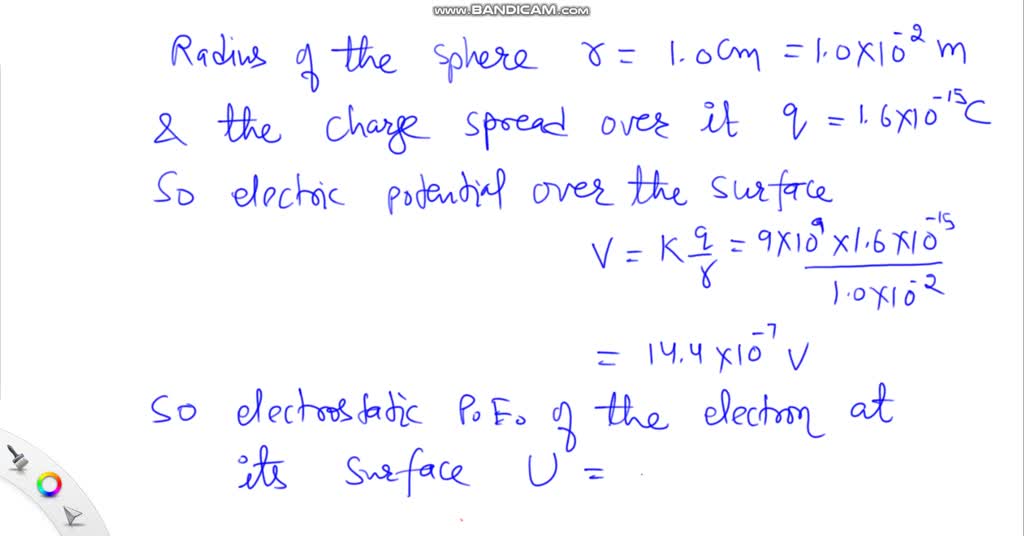 SOLVED: What is the escape speed for an electron initially at rest on the surface of a sphere ...