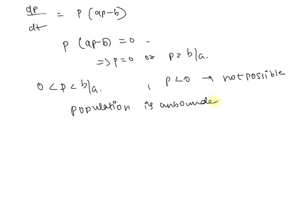 SOLVED: A population model is shown in the figure below where a and b are positive constants ...