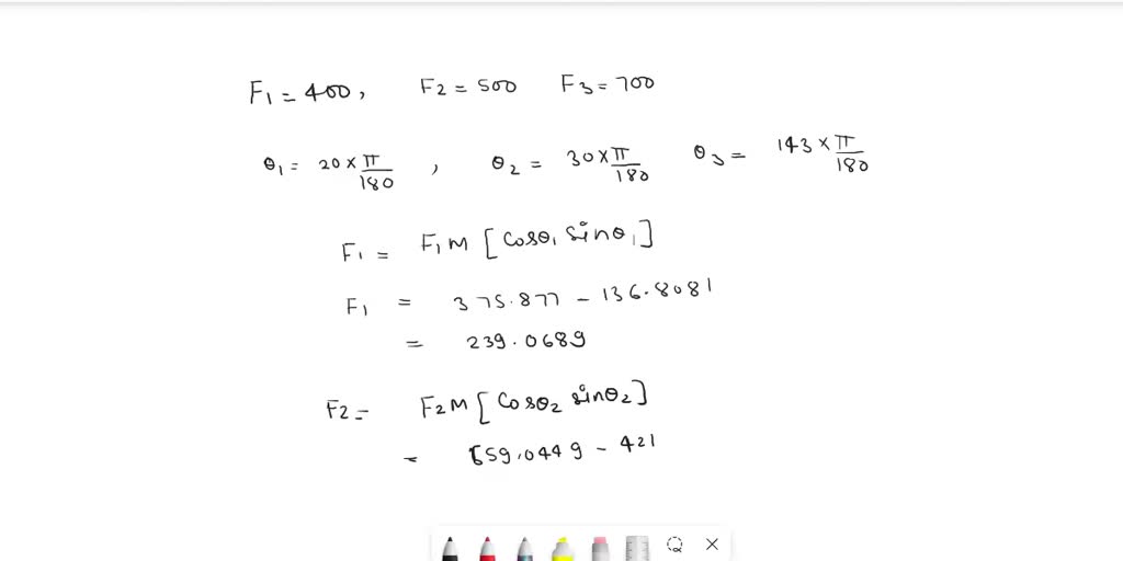 SOLVED: Three forces are applied to the bracket as shown: Determine the ...