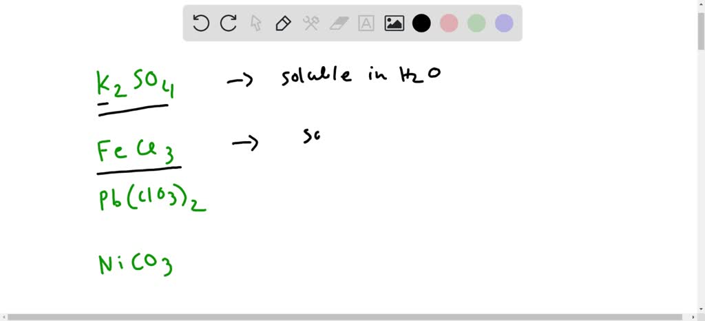 SOLVED: Use the solubility table and classify each compound as water ...