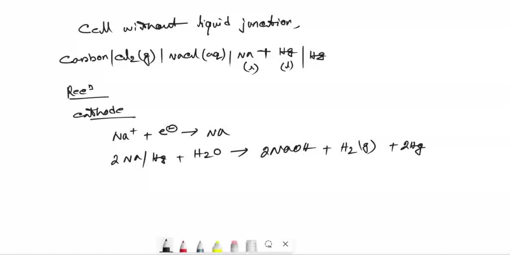 SOLVED: Design cells without a liquid junction that could be used to ...