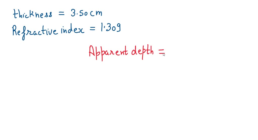 SOLVED: A speck of dirt is embedded 3.50 cm below the surface of a ...