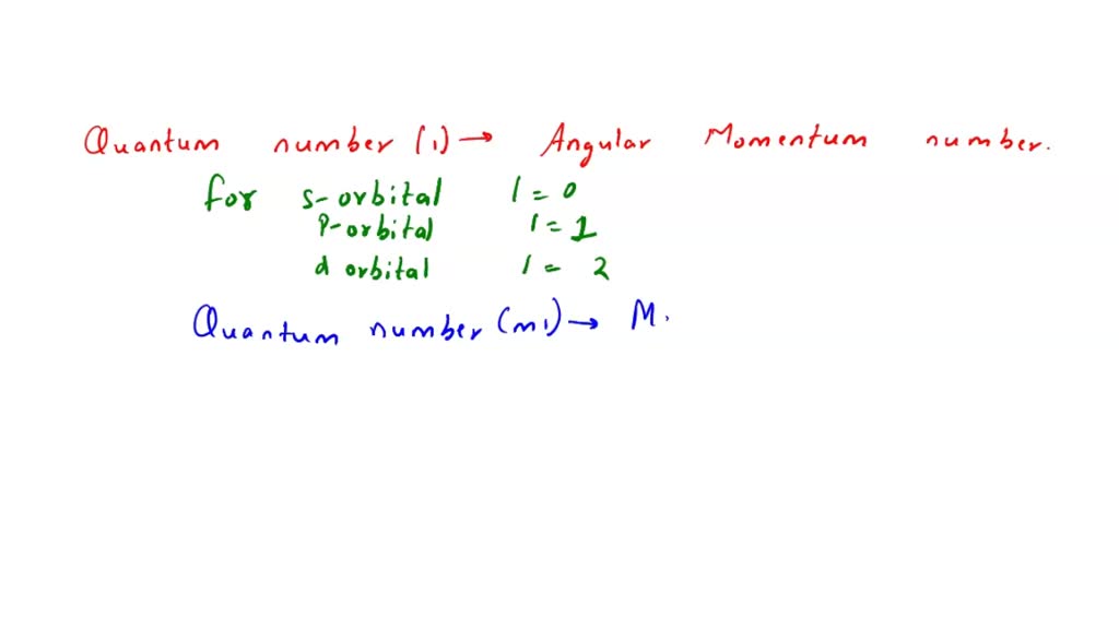 SOLVED: Which orbital or orbitals is/are specified by the set of ...