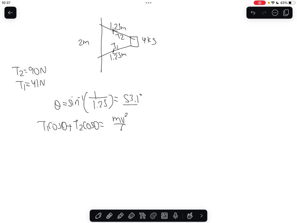 Solved The 400 Kg Block In The Figure Is Attached To A Vertical Rod By Means Of Two Strings 