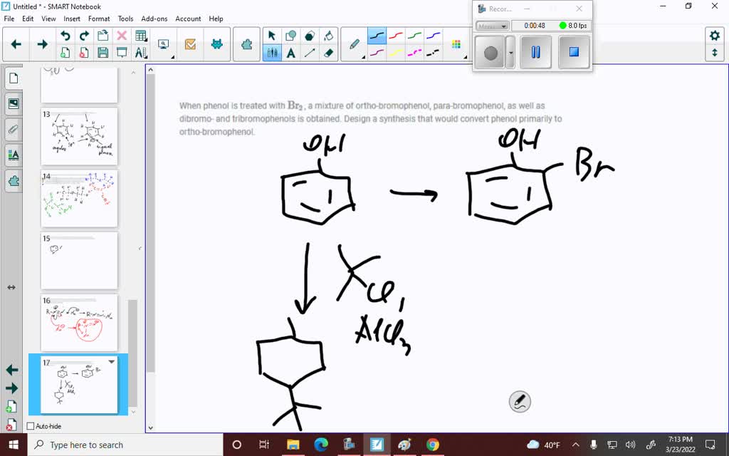 SOLVED: When phenol is treated with Br2, a mixture of ortho-bromophenol ...