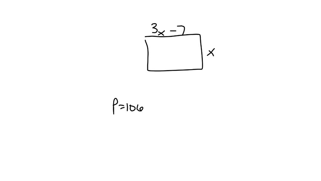 SOLVED: One side of the rectangle is 7 centimeters shorter than three ...