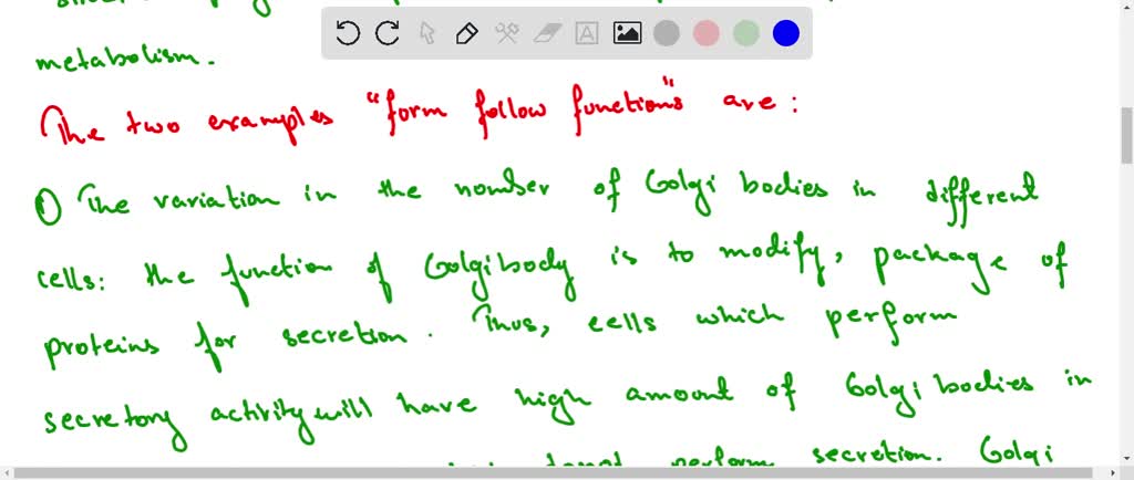 SOLVED: In the context of cell biology, what do we mean by form follows ...