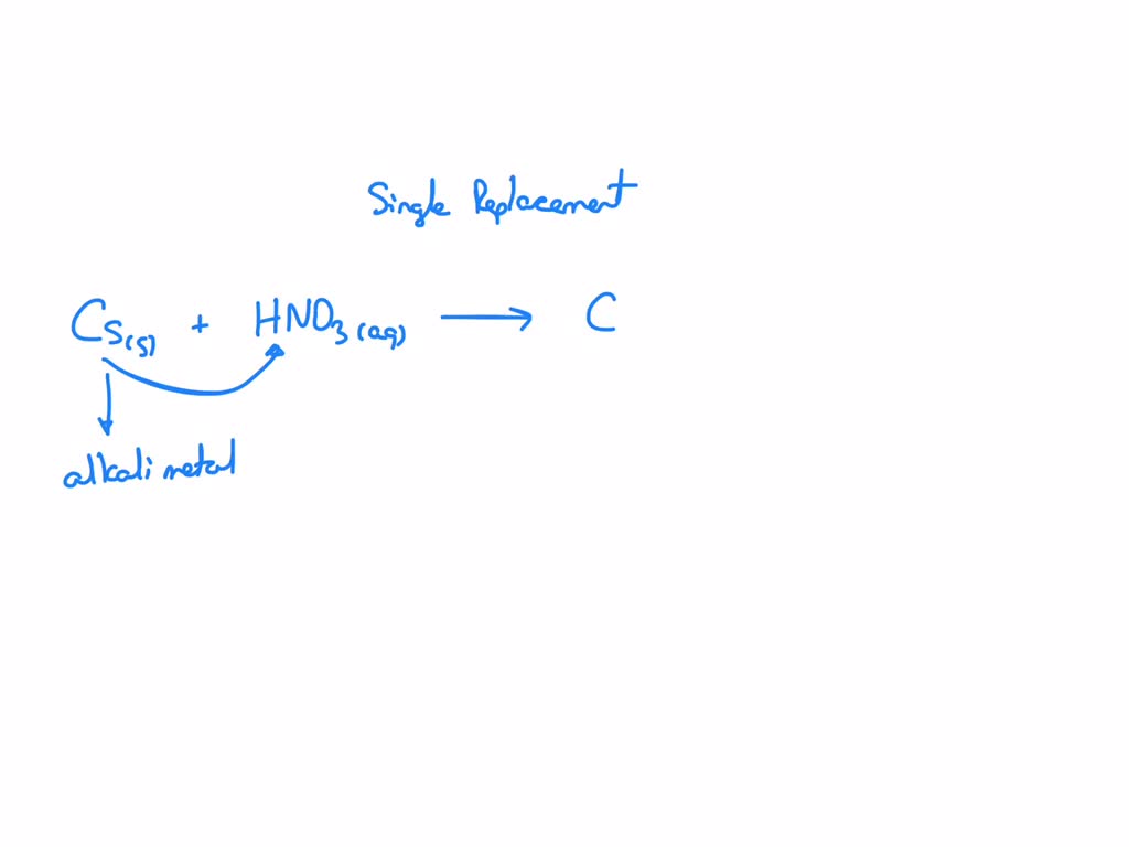 SOLVED: 4.Predict the following reaction product when reacted with HNO3 ...