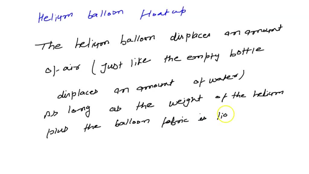 SOLVED: Explain why a rigid sphere would float or sink. Determine what causes a helium balloon ...