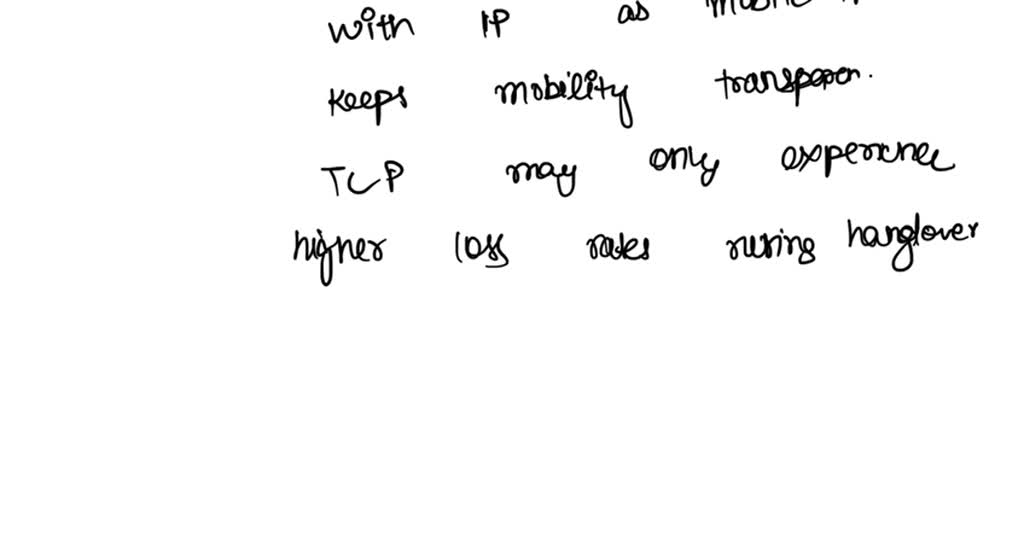 Solved Show The Interaction Of Mobile Ip With Standard Tcp Draw The 7614