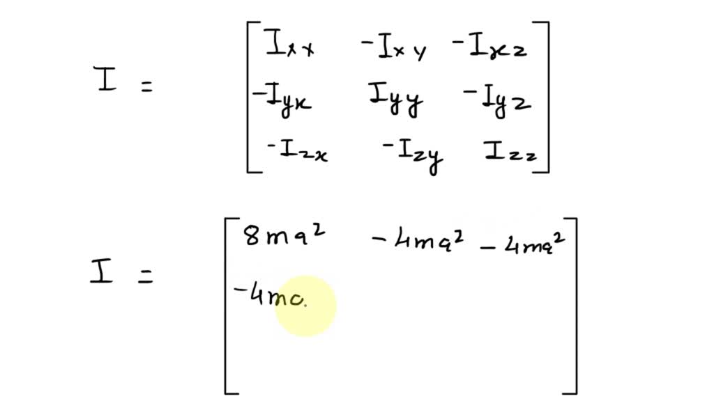 SOLVED: '10.22 +* A rigid body comprises 8 equal masses m at the ...