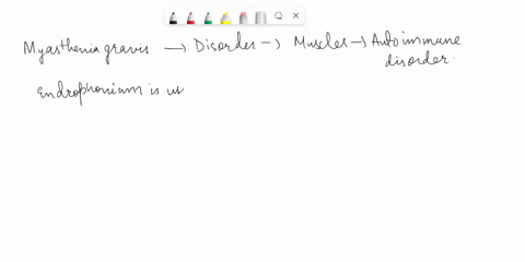 SOLVED:Testing for myasthenia gravis may include: 1. Atropine. 2 ...