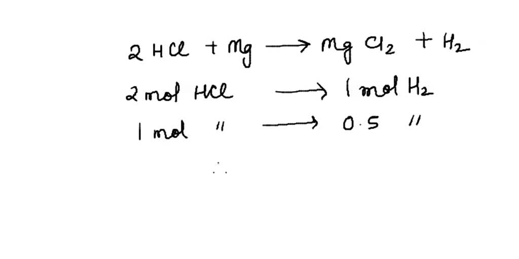 SOLVED: Question 3 When 36.5 g of hydrochloric acid reacts with excess magnesium metal, 2 HCl(aq ...