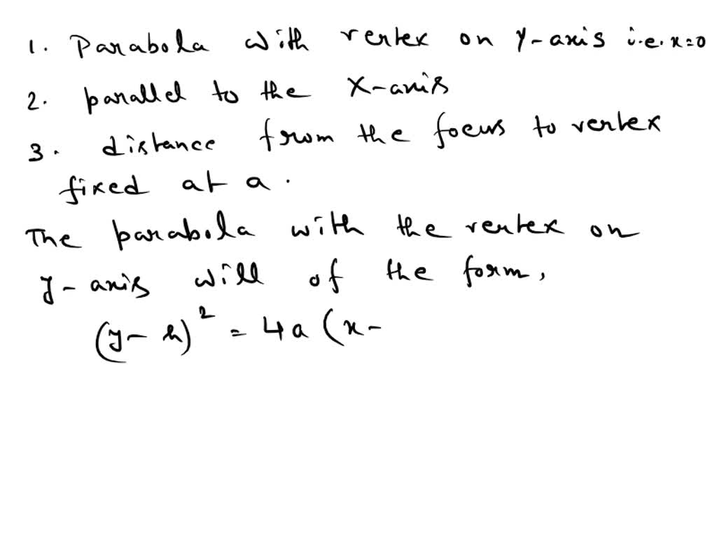 SOLVED: 'In the following problems, obtain the differential equations of the given families of ...