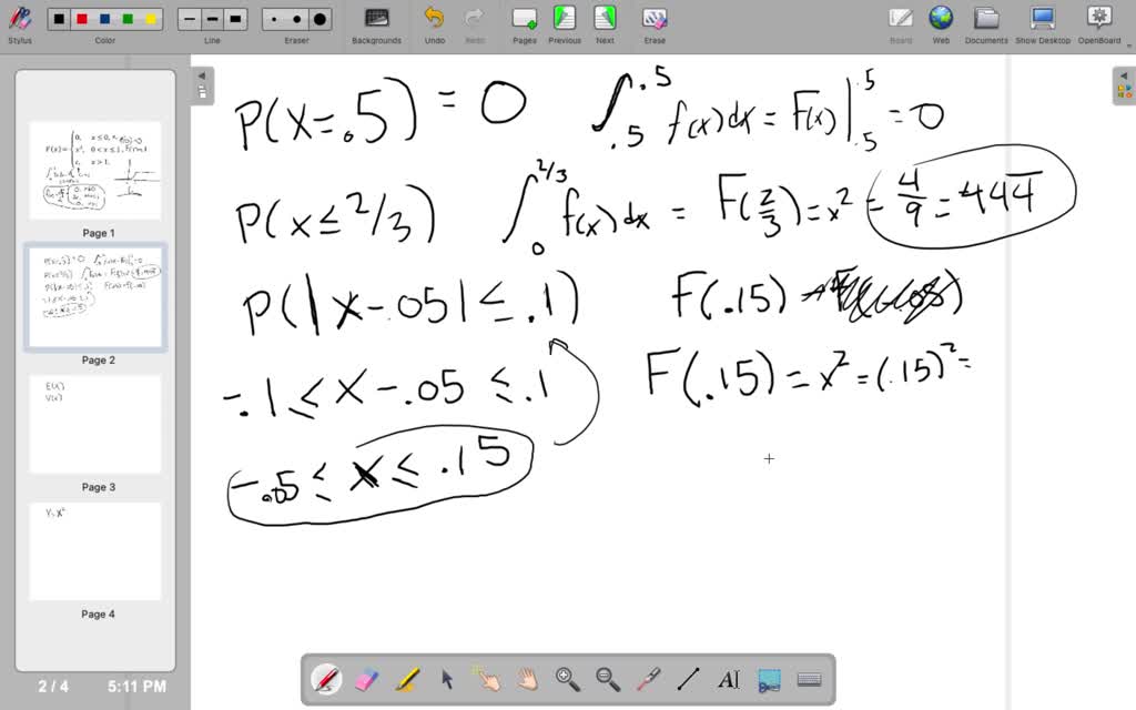 SOLVED: Let X be continuous random variable with PDF given by fx(c) = e-2r/ for all € € R Find ...