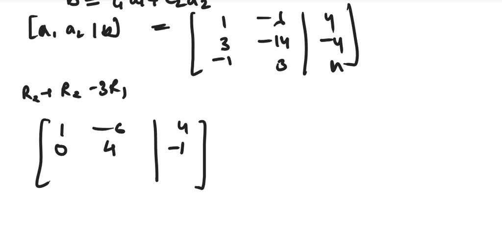 SOLVED: Let -[%: For what Value of h,is b in the plane spanned by #1 and